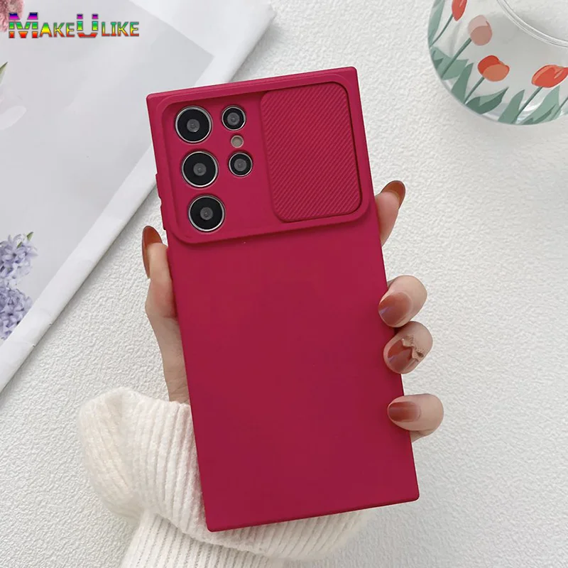 Slide Camera Cover for Samsung Galaxy S23 Ultra Case Silicone Soft ...