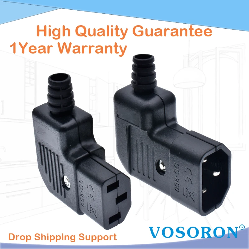 IEC-C13-C14-Right-Angled-Power-Cord-Connector-IEC-320-C14-C13-90-Degree ...