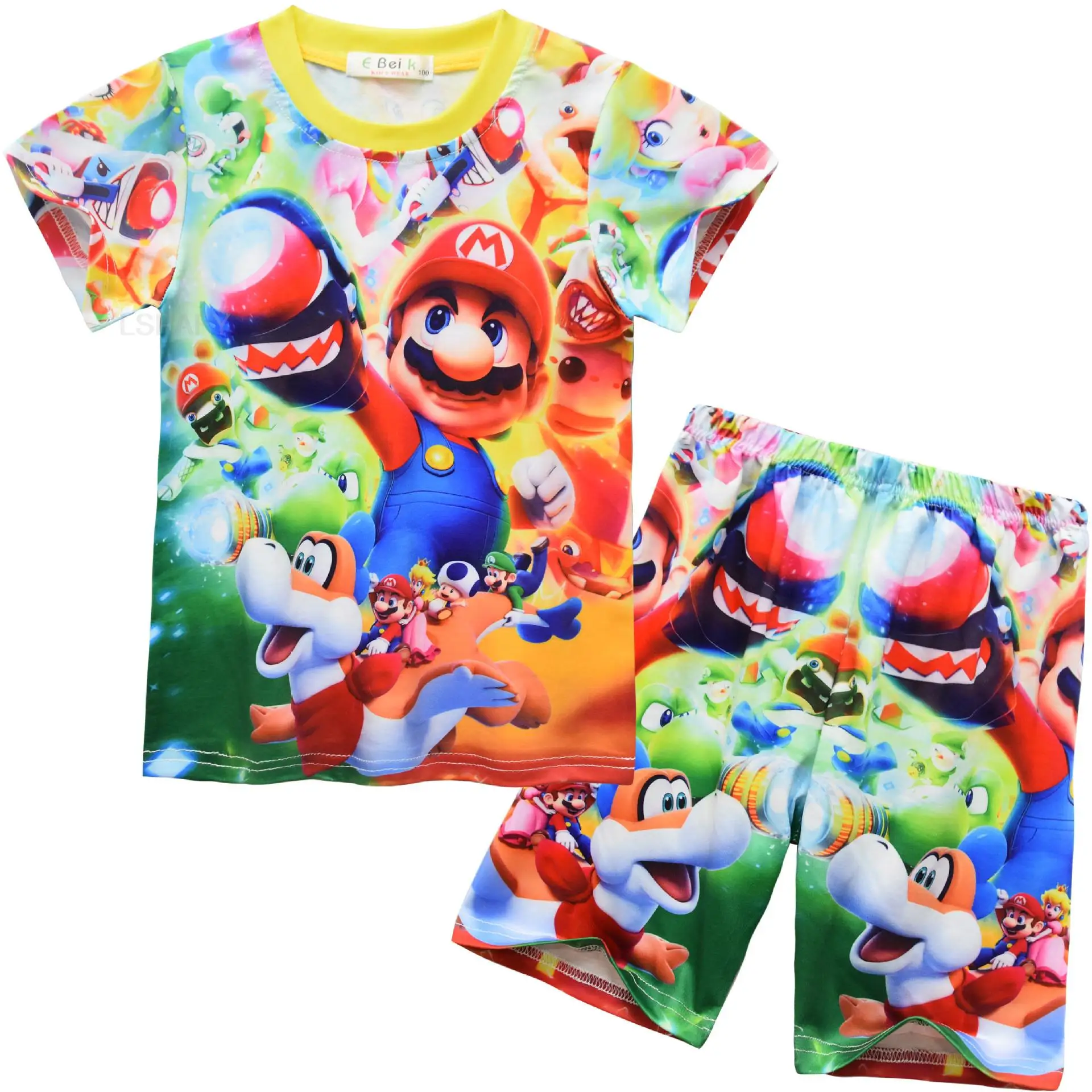 Pijamas de Super Mario para niños y niñas, camiseta de dibujos animados ...