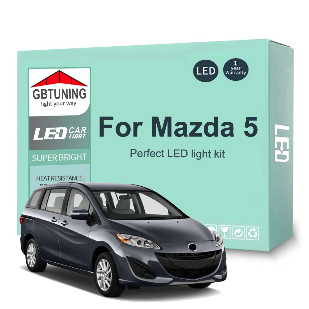 10Pcs-LED-Interior-Light-Bulb-Kit-For-Mazda-5-2006-2009-2010-2011-2012 ...