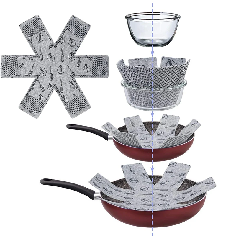 3pcs-6pcs-Protectors-Gray-Print-Divider-Pads-Pan-Bottom-Heat-Insulation ...