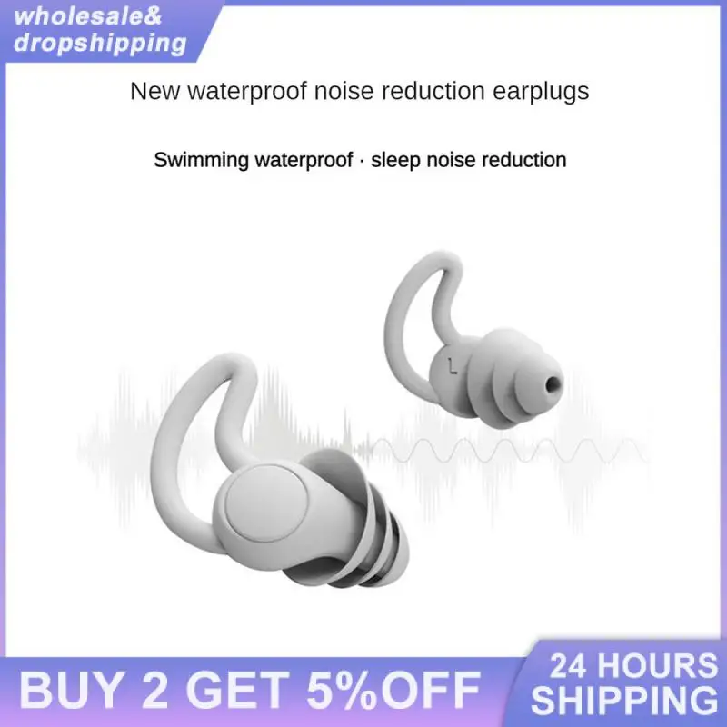 1pair-Swimming-Earplugs-Light-Weight-Silicone-Soundproof-Noise ...