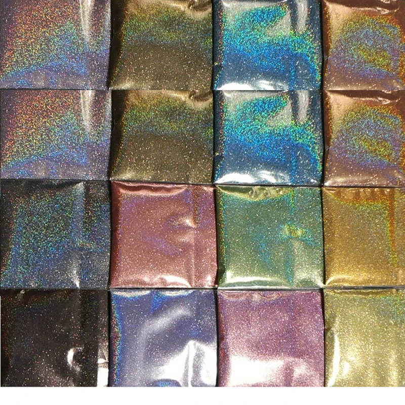 1/128 5g Holographic Rainbow Extra Fine Glitter Powder Dazzling Silver ...