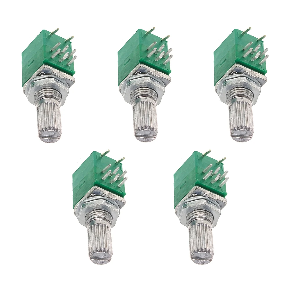 5Pcs-Potentiometers-Industrial-Switches-Dual-Turn-RK097N-8Pin-B5K-10K ...