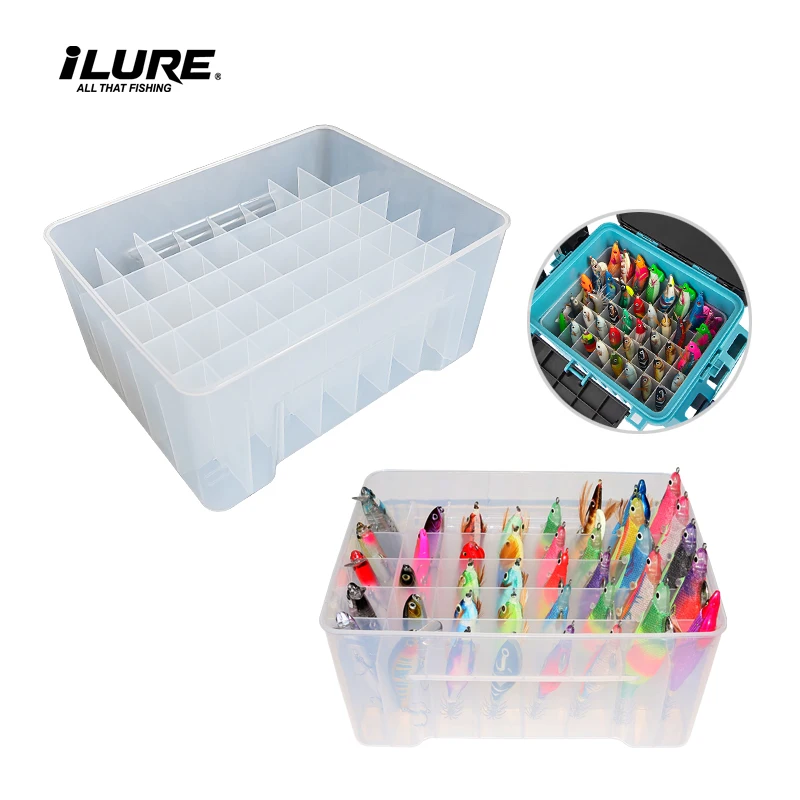 ILURE Large Capacity 40 Grid Fishing Tackle Box Organizer Storage Box ...