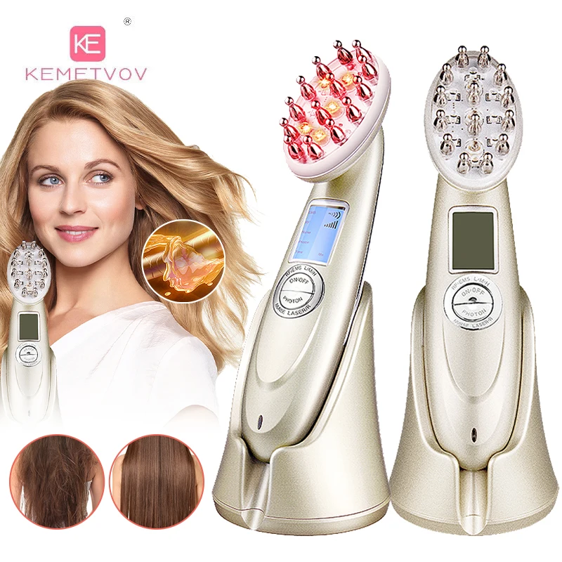 Infrared EMS radio frequency vibration massager anti hair loss scalp ...