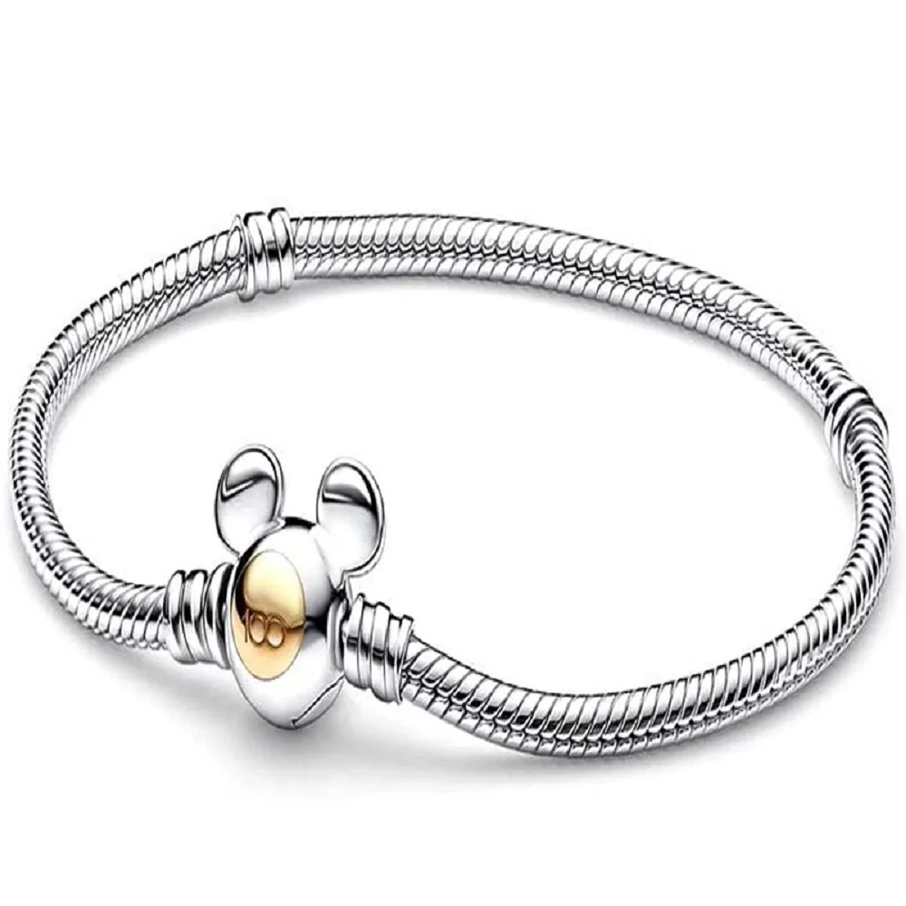 Pulsera-de-plata-de-ley-S925-para-mujer-brazalete-con-dise-o-de-Disney ...