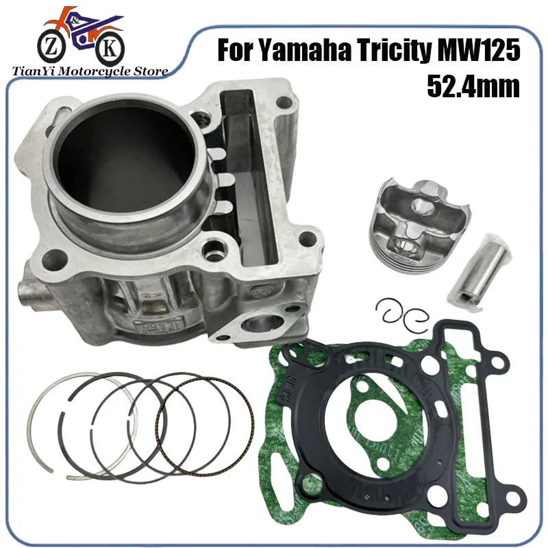 52.4mm Motorcycle Cylinder Piston Pin Kit For Yamaha N-MAX 125 RC ...