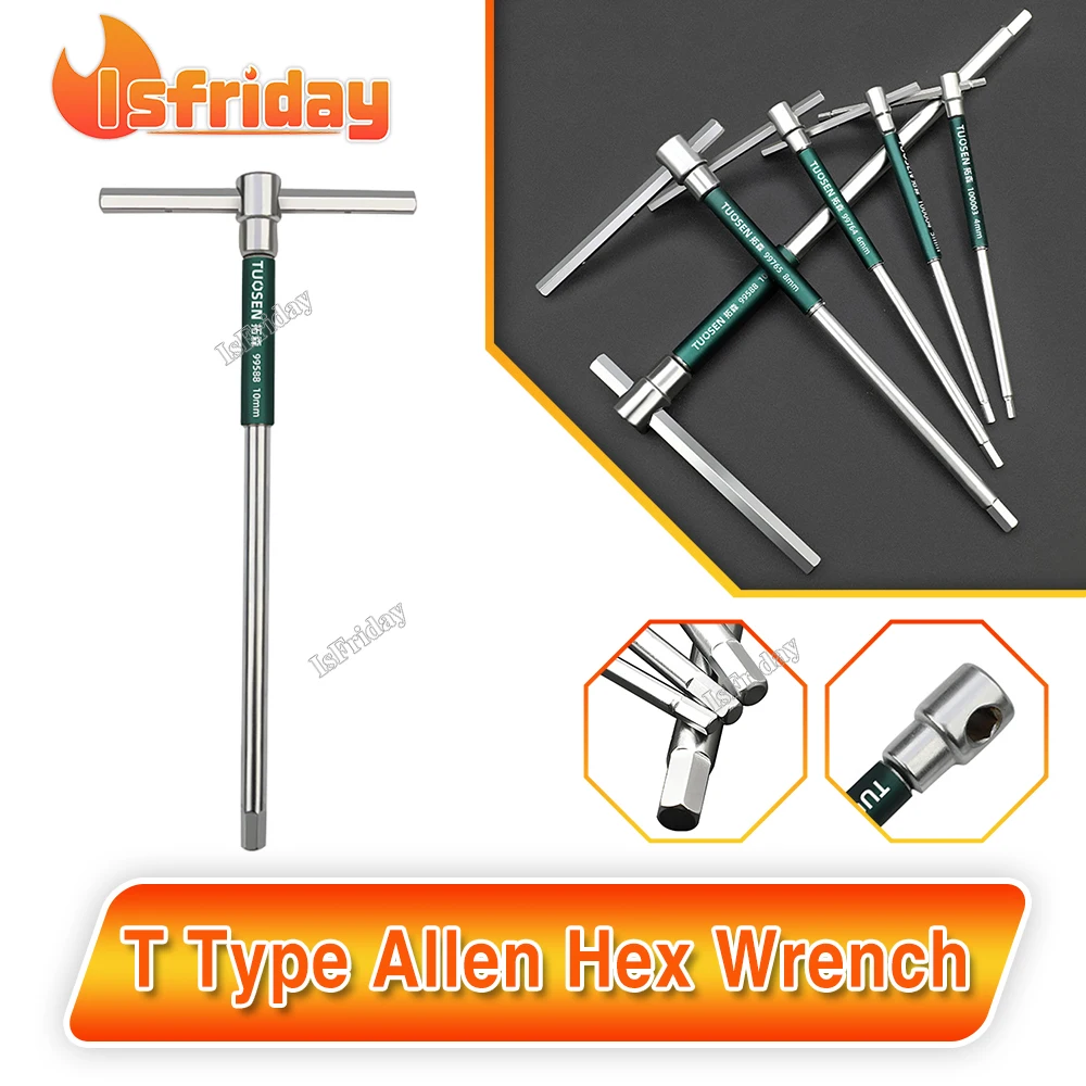 T-Shaped-Extended-Torx-Screwdriver-Allen-Hex-Wrench-Chrome-Spanner-T ...