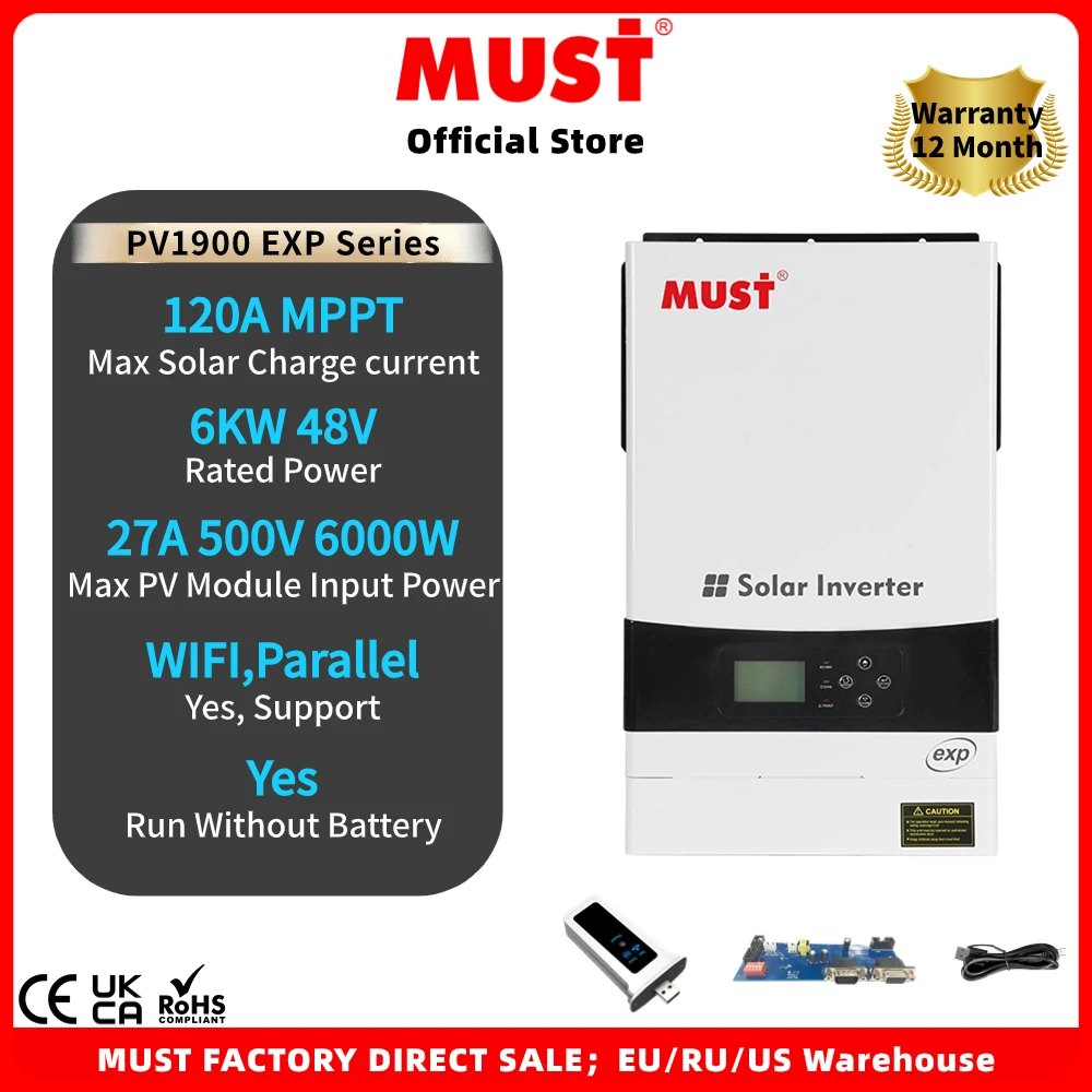 MUST-500V-6KW-48V-PV1900-EXP-Parallel-Off-Grid-Hybrid-MPPT-120A-Solar ...