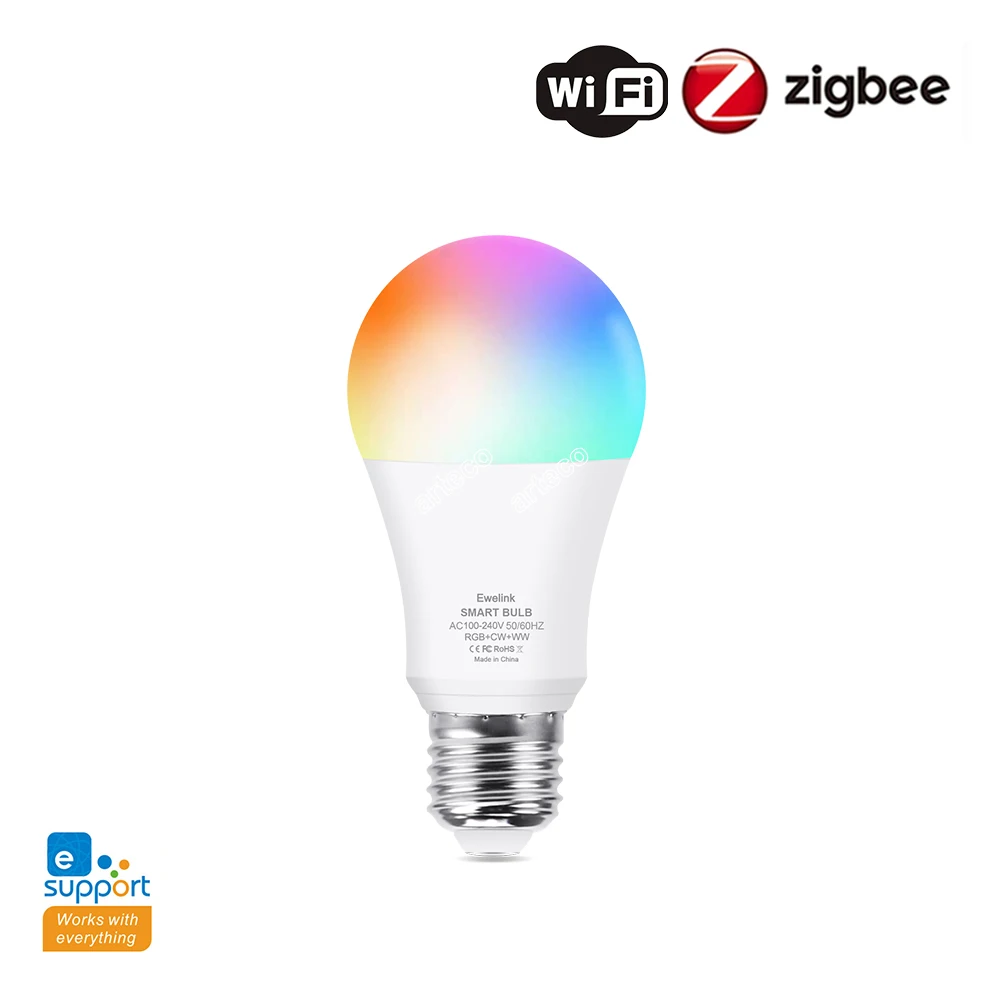 Smart-WiFi-Zigbee-LED-Light-Bulb-Dimmable-RGB-CW-WW-E27-Wifi-Smart-LED ...