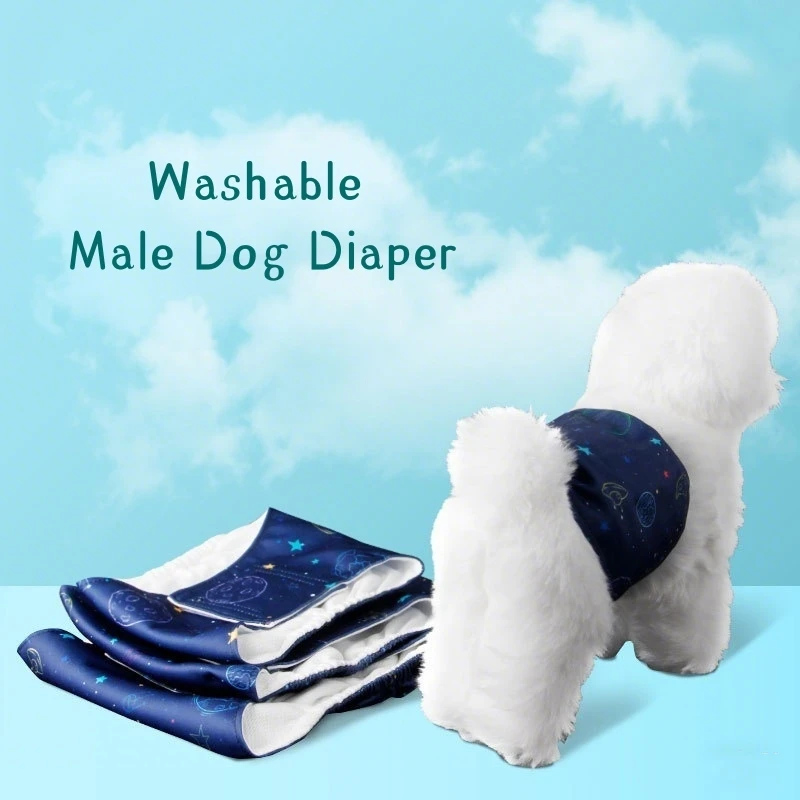 Washable Male Dog Diaper Reusable Pet Sanitary Panties Nappy Belly Band ...