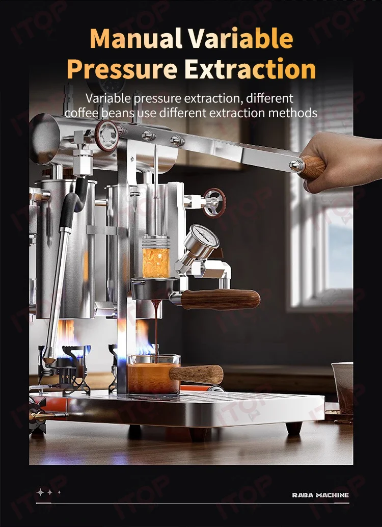 Alm Kopi Espresso-4 Manual Variable Pressure Coffee Machine Lever ...