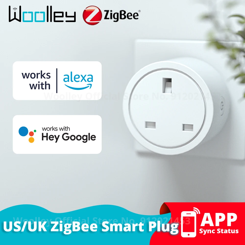 Woolley Smart Zigbee Plug Uk Us Wireless Control Switch Socket Smart ...