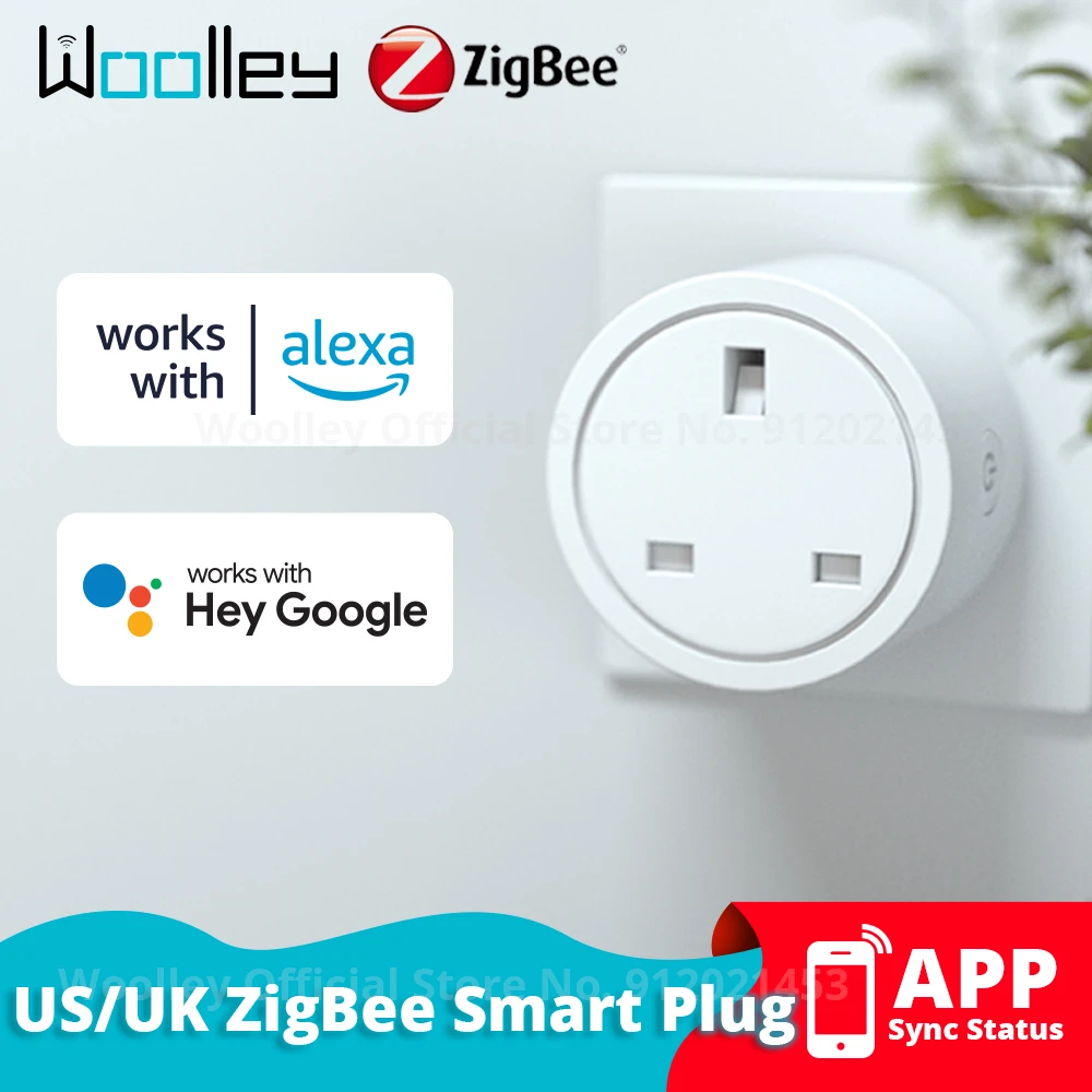 Woolley Smart Zigbee Plug Uk Us Wireless Control Switch Socket Smart ...