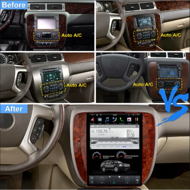 12.1″ Tesla Style Screen Car Radio for GMC Yukon/Chevrolet Tahoe ...