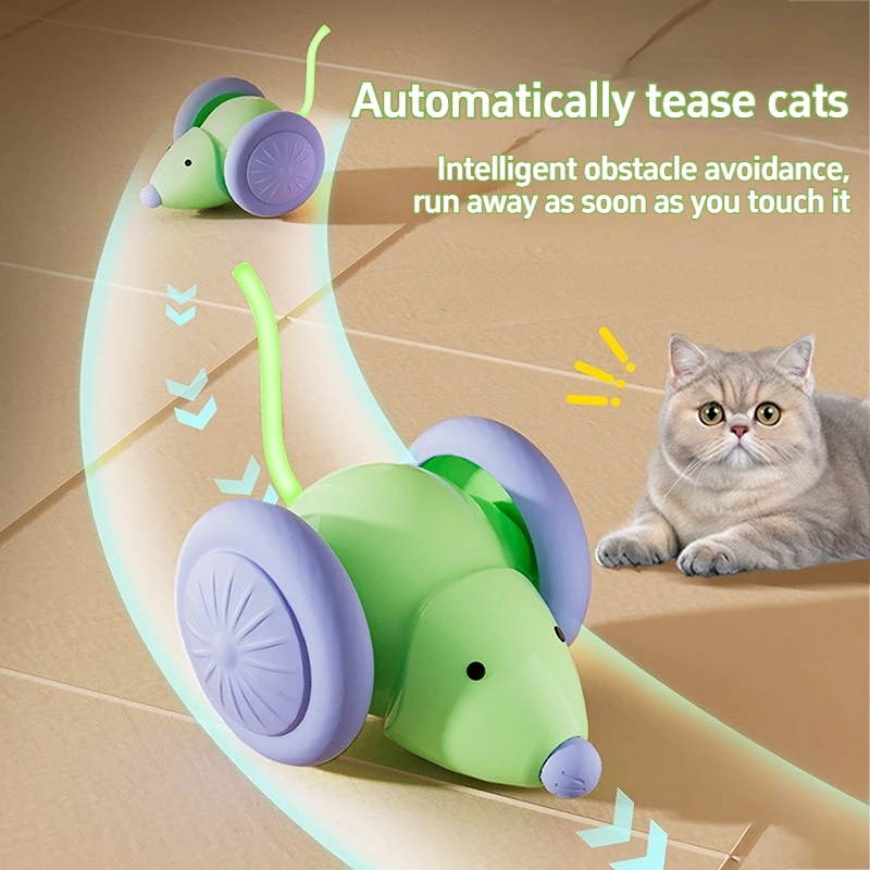 Rechargeable Pet Toys Interactive Cat Toy Electric Mouse Car Automatic ...