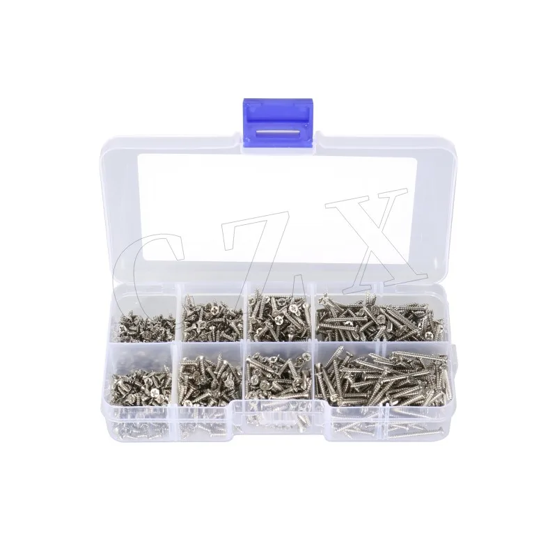 800pcs/box Stainless steel self tapping cross scre M2x4 M2x5 M2x6 M2x8 ...