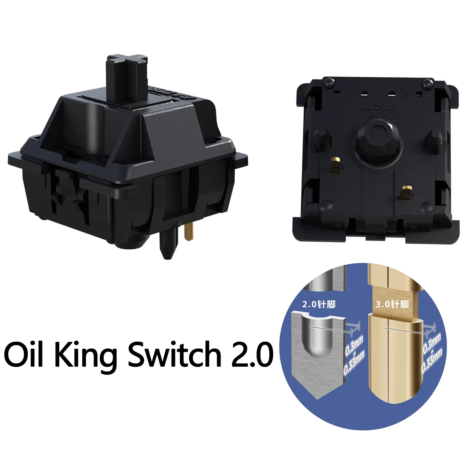 gateron new Oil King Switch 2.0 3-layer pin Pre lubrication Mechanical ...