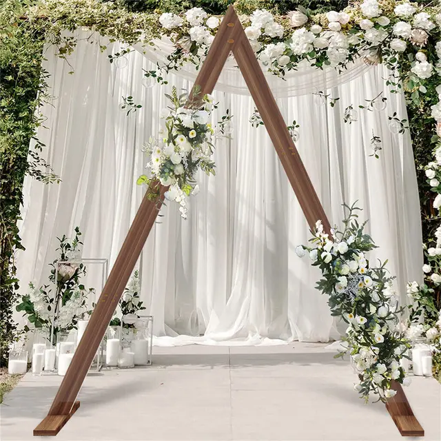 Triangle Arch Wooden Arch for Wedding Ceremony, Wooden Arch Decor ...