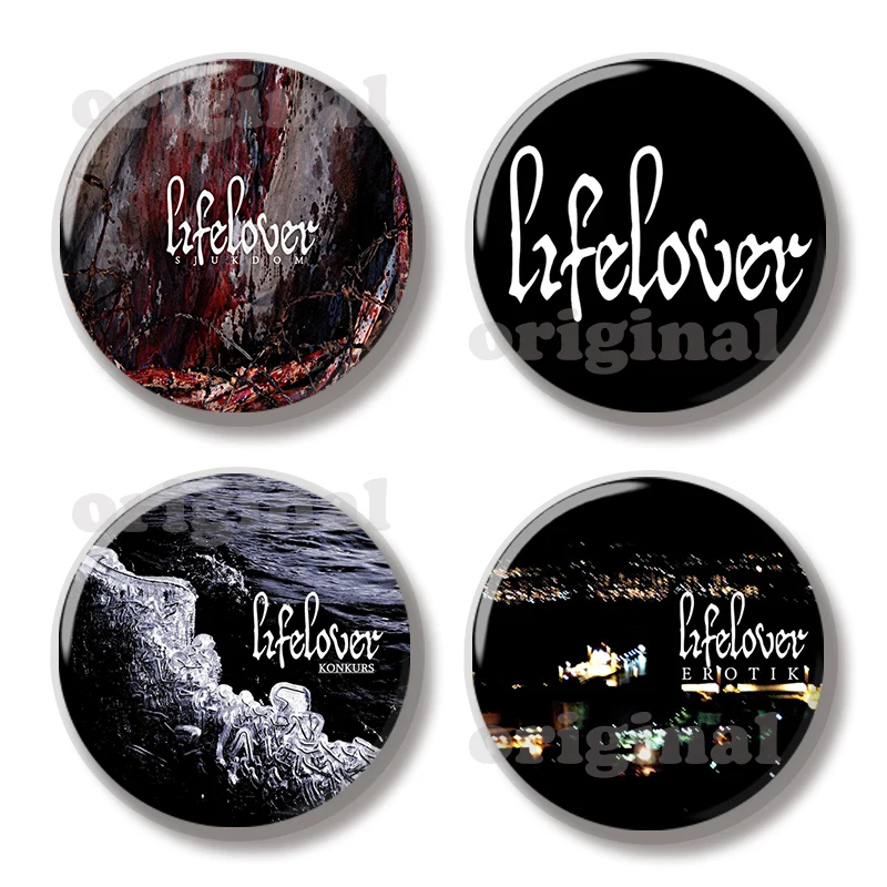 44MM Swedish LIFELOVER Logo Pin Soft Button Jewelry Creative Badge ...