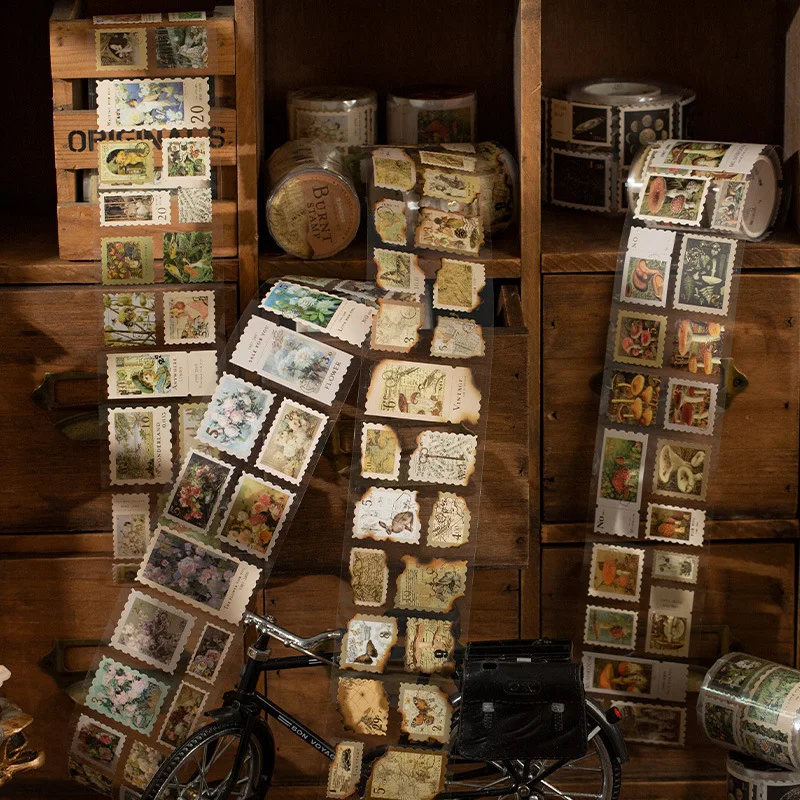 1Pc Vintage Foil Stamp Washi Tape Mushrooms Flowers Universe Masking ...