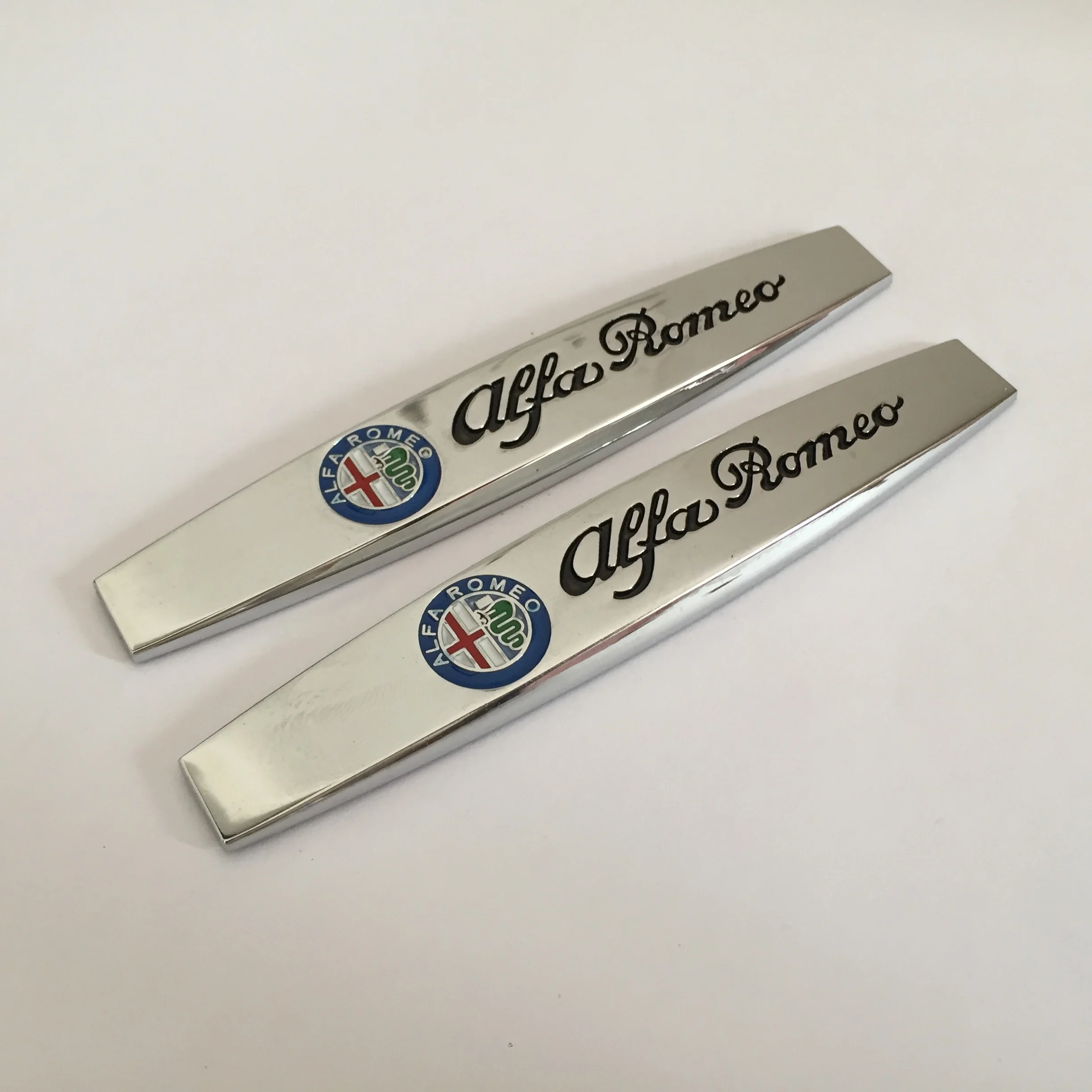 2pcs 3D Metal forAlfa Romeo Car Side Fender Emblem Rear Tail Trunk ...