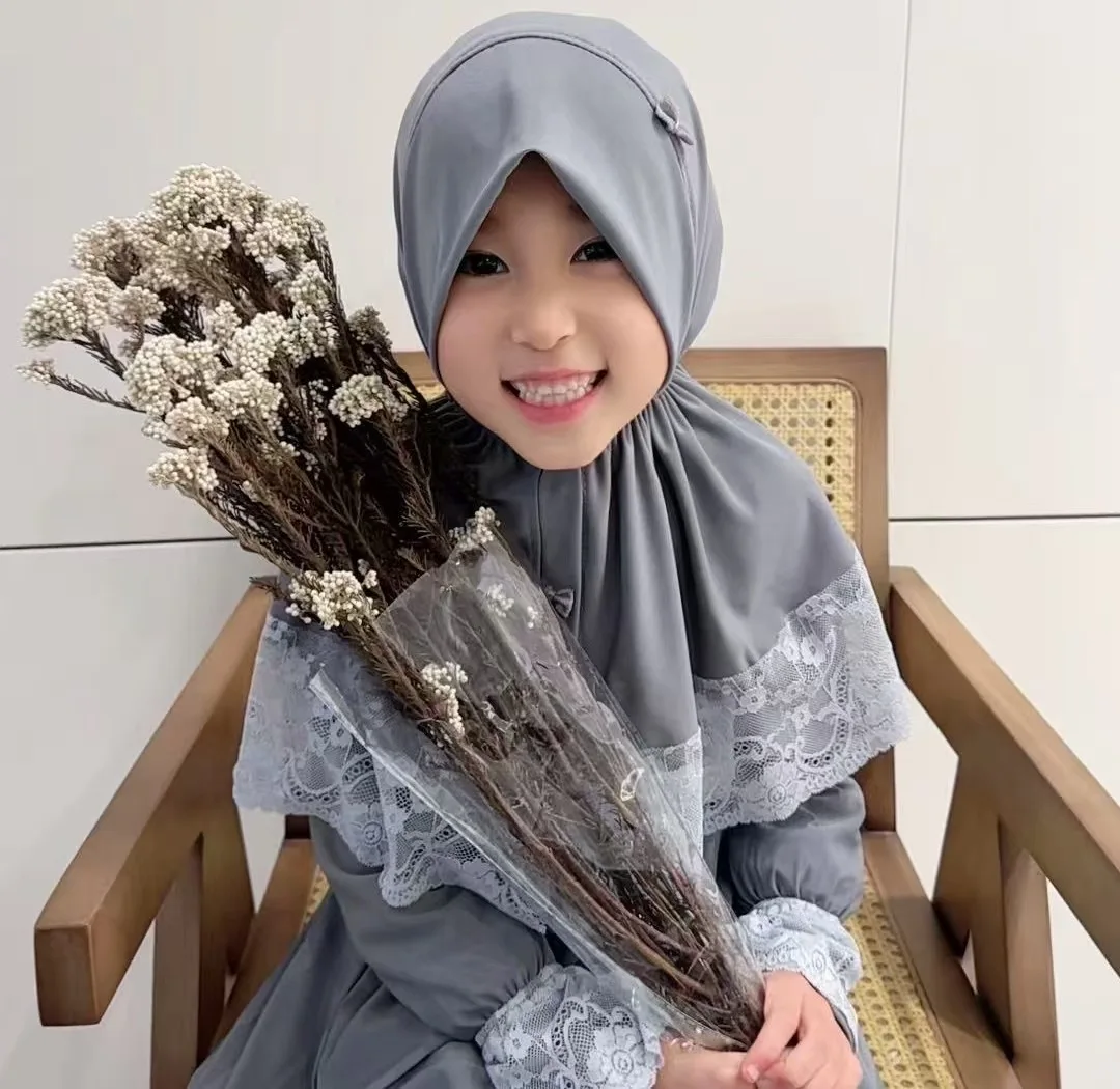 Cute Lace Mini Princess Baby Girl Moslem Hat Hijabs Size: 3T-9T ...
