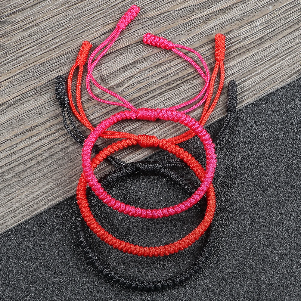 Hot Tibetan Buddhist Braided Bracelet Thread Knots Woven Red Rope Lucky ...