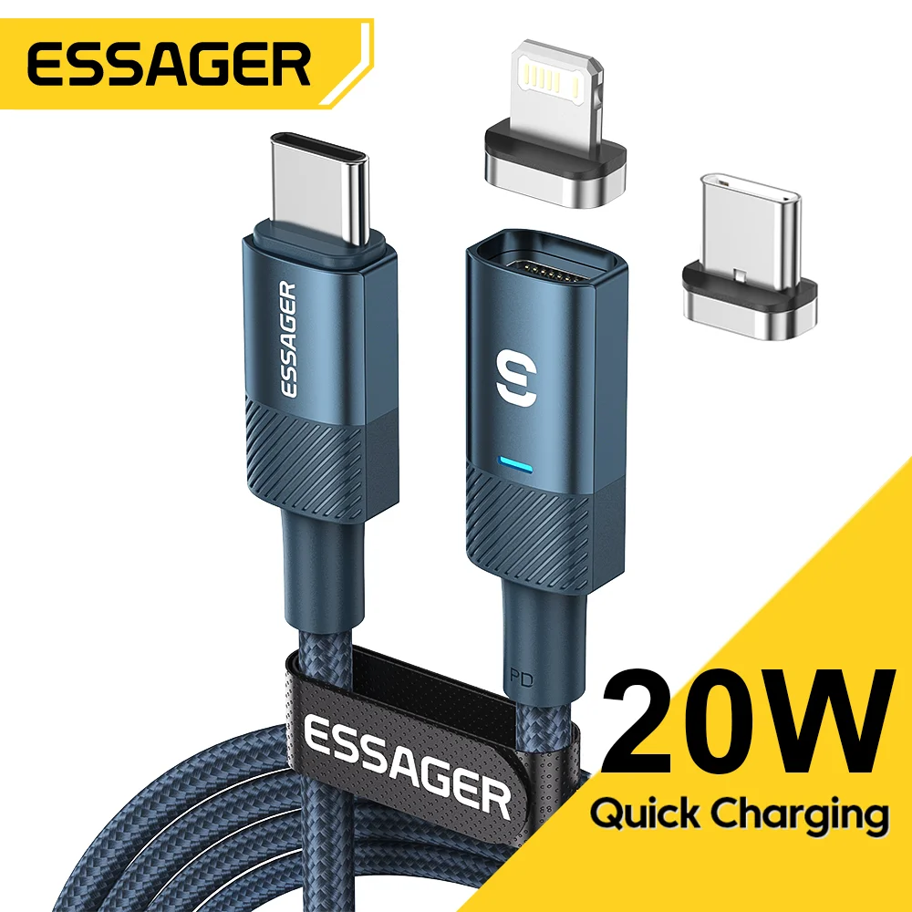 Essager-PD-20W-USB-Type-C-Magnetic-Cable-Wire-For-iPhone-11-12-13-Pro ...