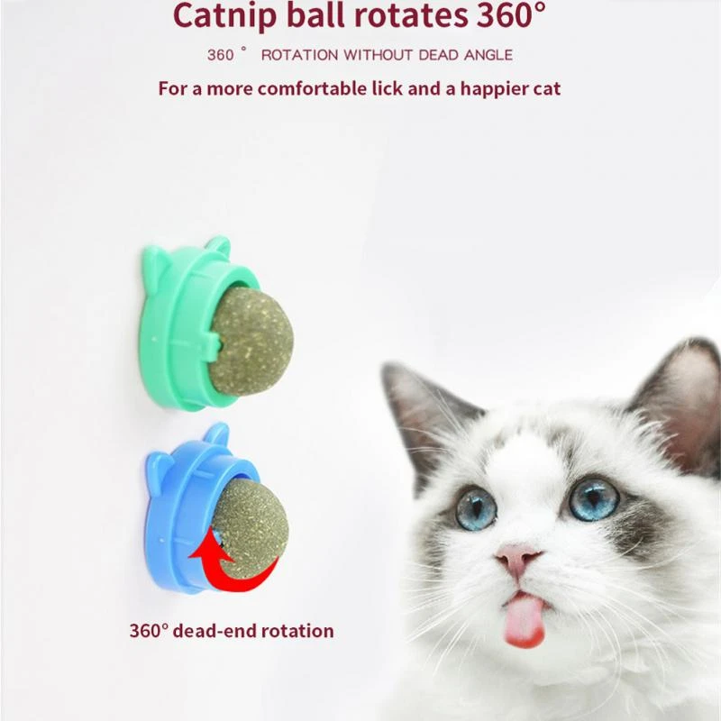 Healthy Cat Snacks Catnip Ball Candy Licking Solid | Catnip Ball Sticks Wall - Cat Toys - Aliexpress
