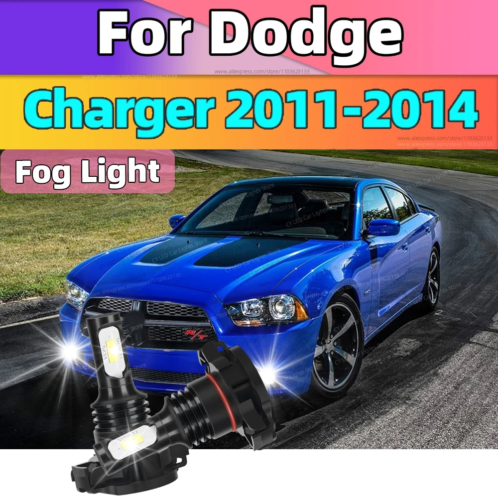 For Dodge Charger 2011 2012 2013 2014 2Pcs Front LED Fog Lights Bulbs ...