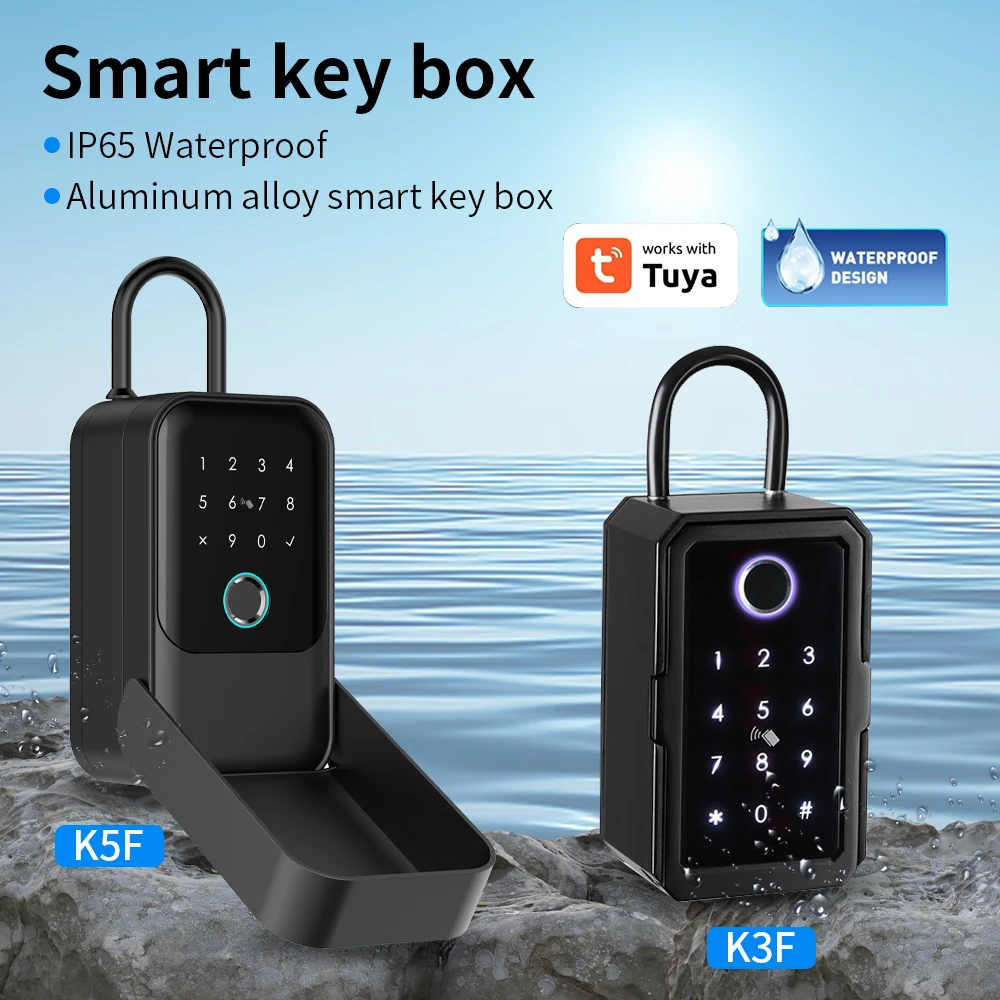 Keychain Box Storage Secret Key Lock Fusebox Bluetooth TTlock/Tuya App ...