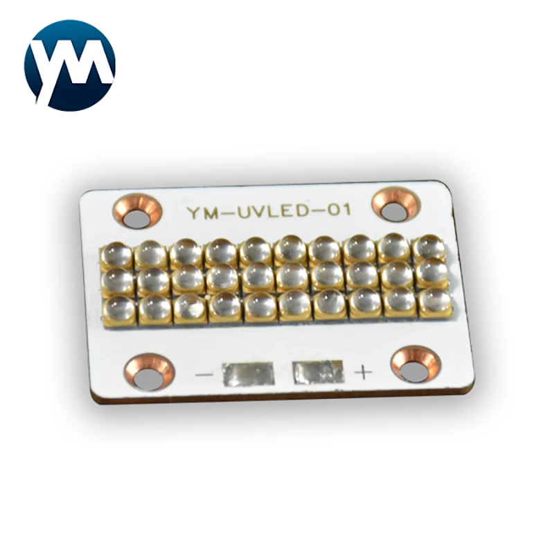 90W-PCB-365nm-385nm-395nm-405nm-High-Power-UV-LED-Module-Quartz-Lens ...