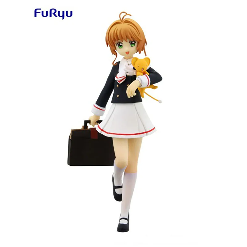 Original FURYU Kinomoto Sakura School Uniform Ver. Figure Anime DCard ...