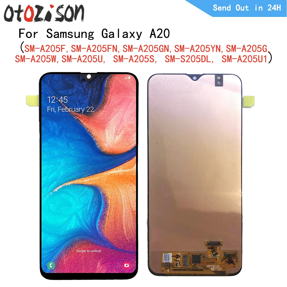 6-4-AMOLED-Screen-For-Samsung-Galaxy-A20-SM-A205F-SM-205U-LCD-Display ...