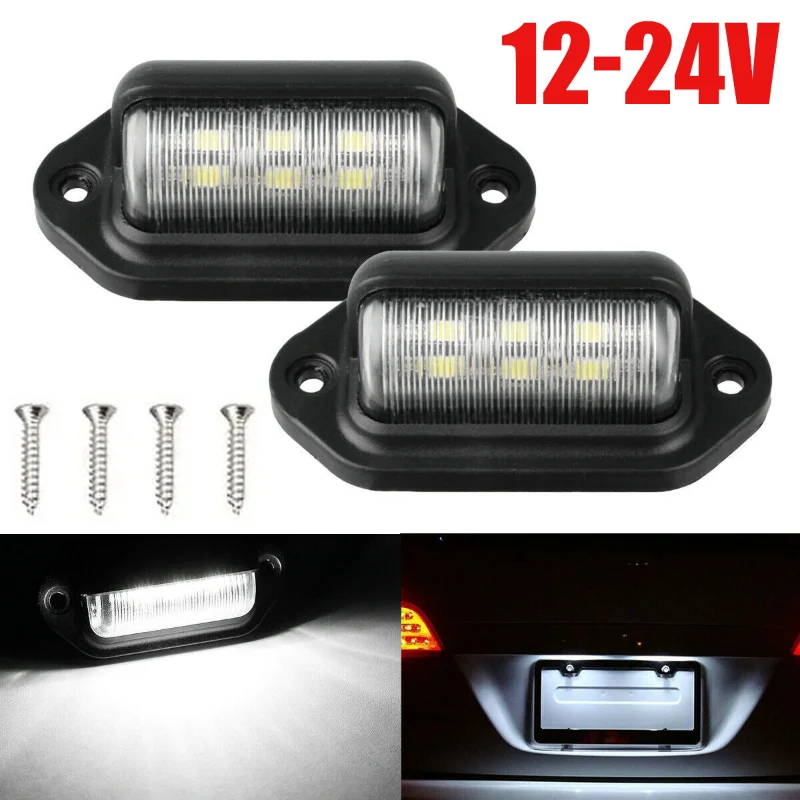 2pcs-Car-License-Number-Plate-Light-Universal-Car-SUV-Truck-Trailer-Van ...