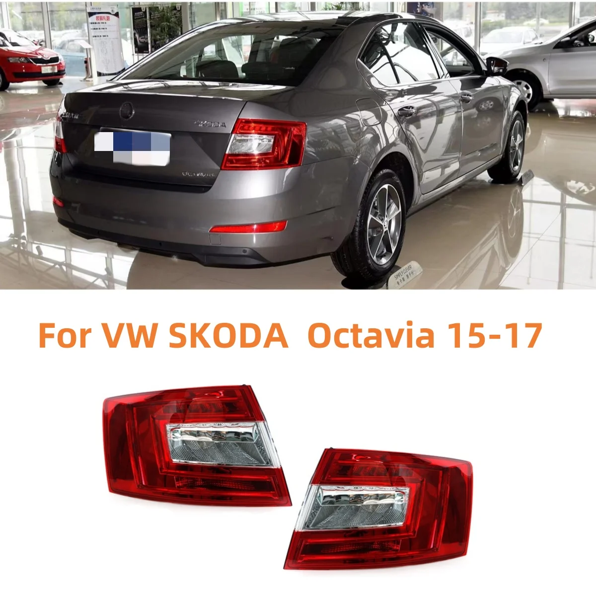 LED-tail-light-For-VW-SKODA-Octavia-2015-2016-2017-Brake-warning-lamp ...