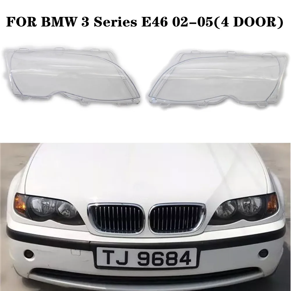 Car-Headlight-Light-Lens-Clear-Covers-for-BMW-3-Series-E46-318i-320i ...