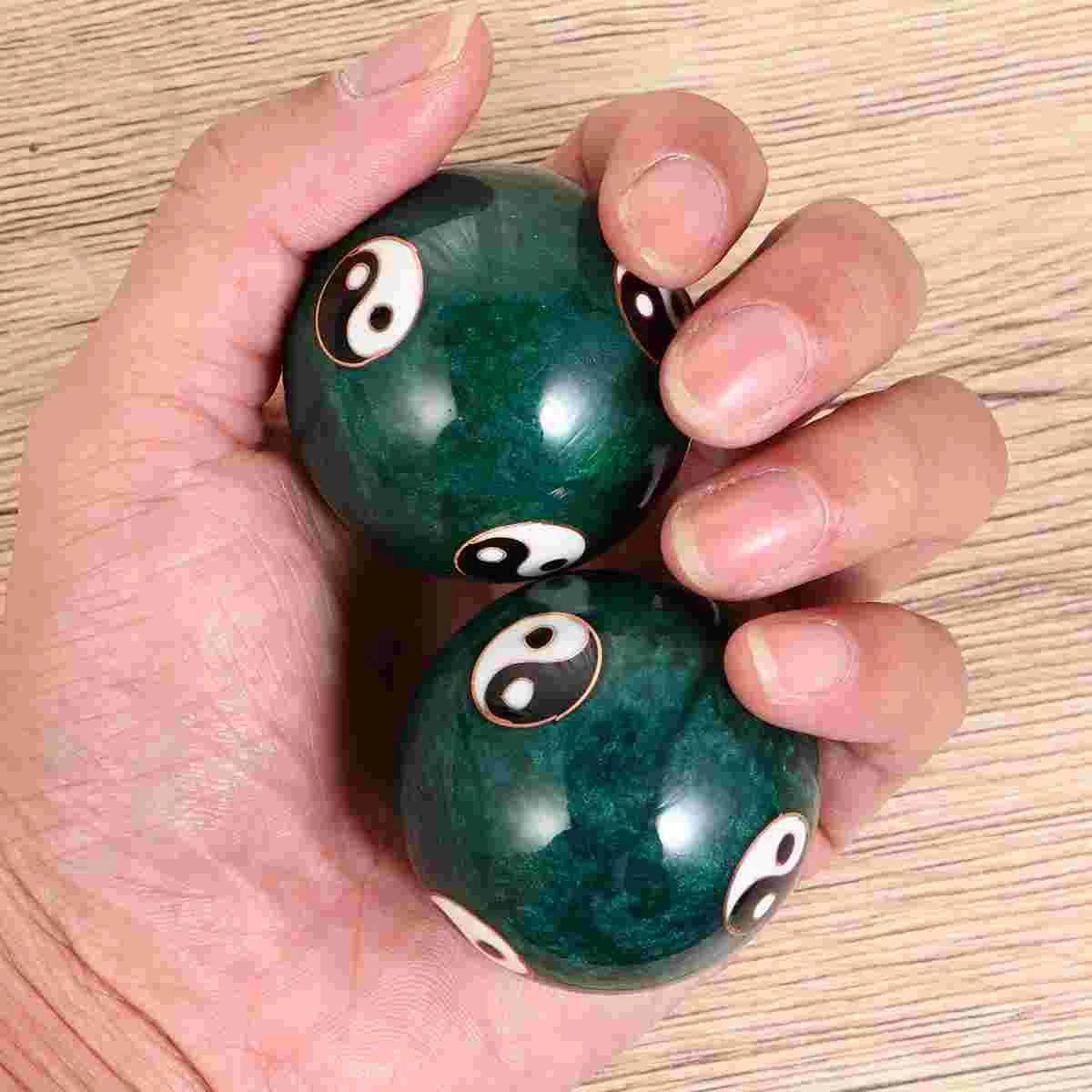 1-Pair-of-47mm-Chimes-Hand-Massage-Balls-Chinese-Tai-Chi-Pattern-Stress ...