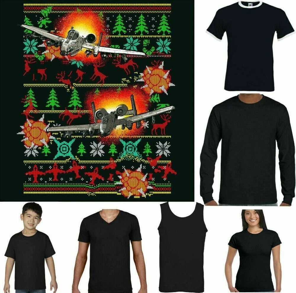 AIRCRAFT-T-SHIRT-Mens-Christmas-Royal-Air-Force-RAF-USAF-Aeroplane ...