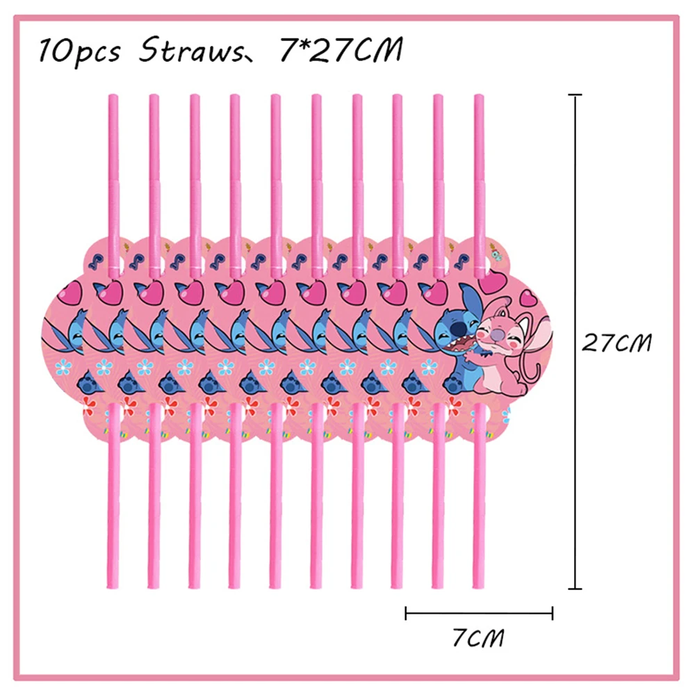Suministros para decoraciones de fiesta de cumpleaños de Disney Stitch ...