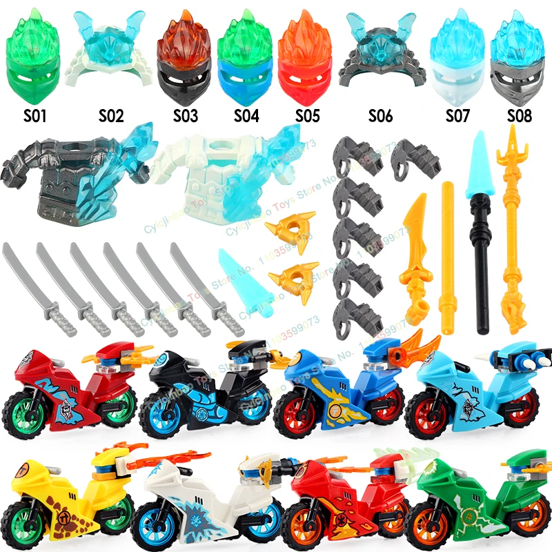 Movie-Series-Motorcycles-Building-Block-Zane-Kai-Jay-Lloyd-models ...