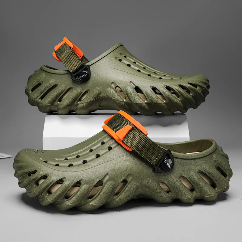 Fashion-Soft-Platform-Slippers-Green-Clogs-for-Men-Summer-EVA-Light ...