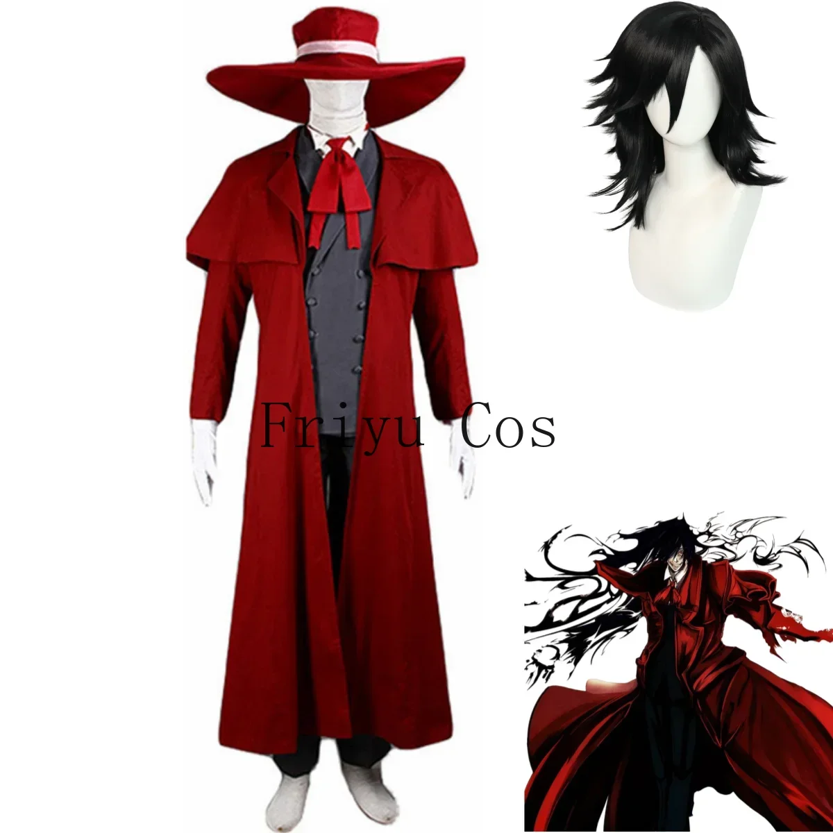 Anime-Hellsing-Alucard-Cosplay-Costume-Vampire-Long-Coat-Uniform-Cloak ...