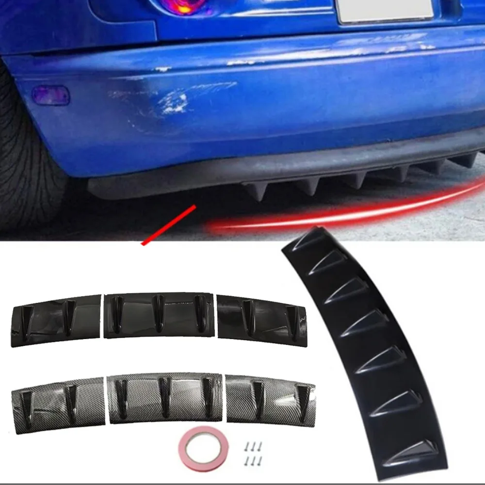 3pcs-Universal-Car-Shark-Rear-Bumper-Chassis-Spoiler-Lip-Protection ...