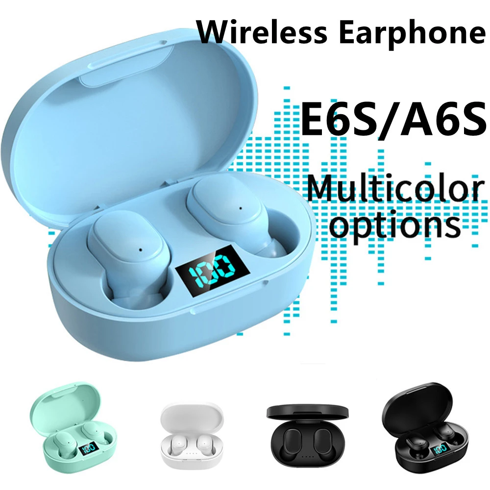 E6s/a6s Tws Wireless Bluetooth Headsets 5.2 Earbuds Led Power Display ...