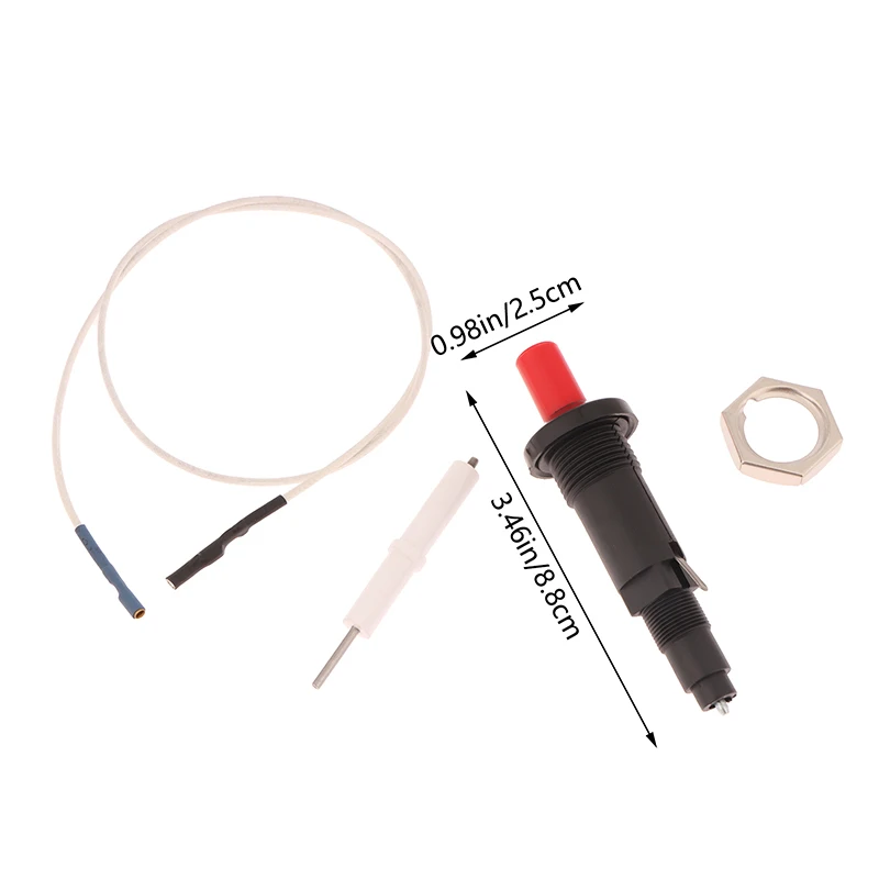 1Set Push Button Piezo Ignitor With Cable Spark Ignition Kit Pressing ...