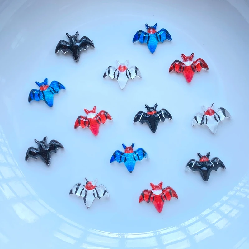 50Pcs-New-Cute-Mini-8-10mm-Halloween-Bat-Resin-Figurine-Crafts-Flatback ...