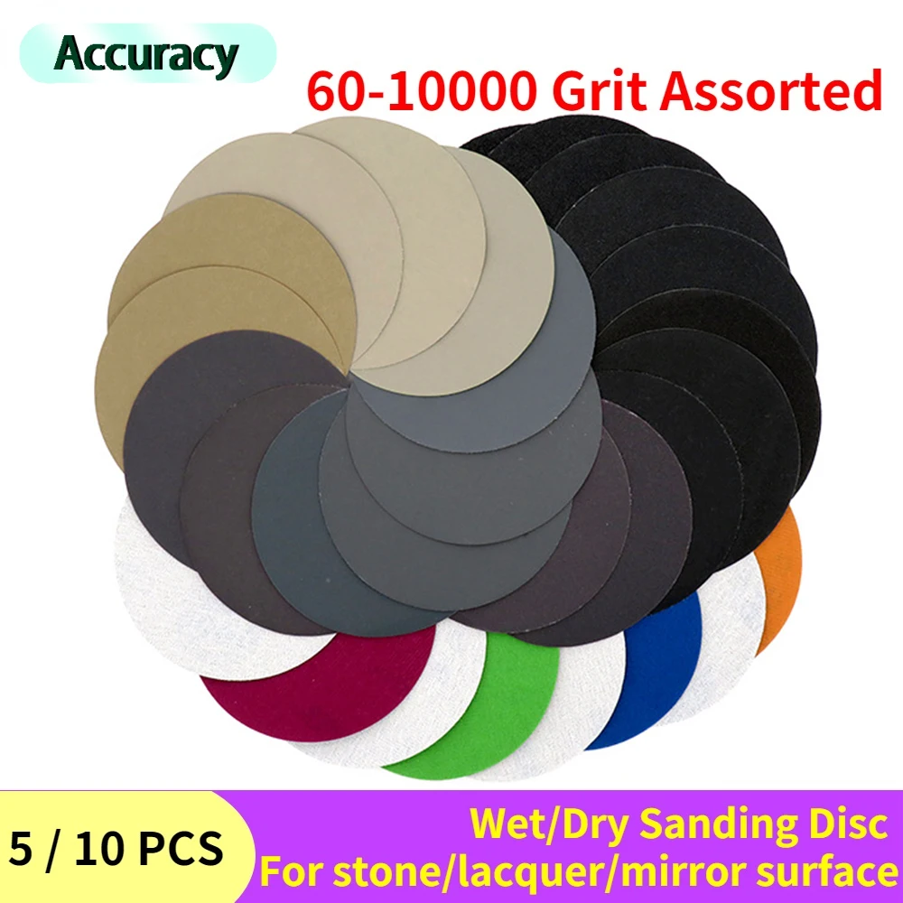 5-Lnch-Sandpaper-125mm-60-10000-Mesh-Round-Grinding-Wheel-Wet-and-Dry ...